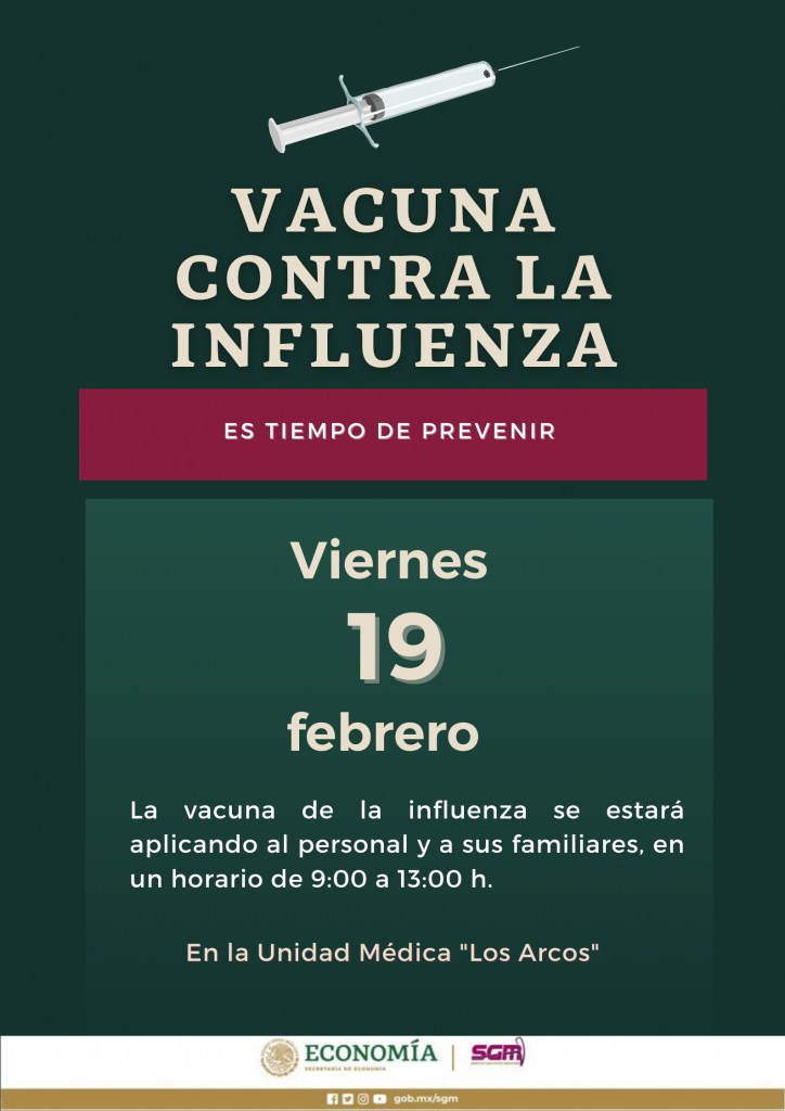 Aplicación de vacuna contra la Influenza 19/02/2021 – Intranet SGM